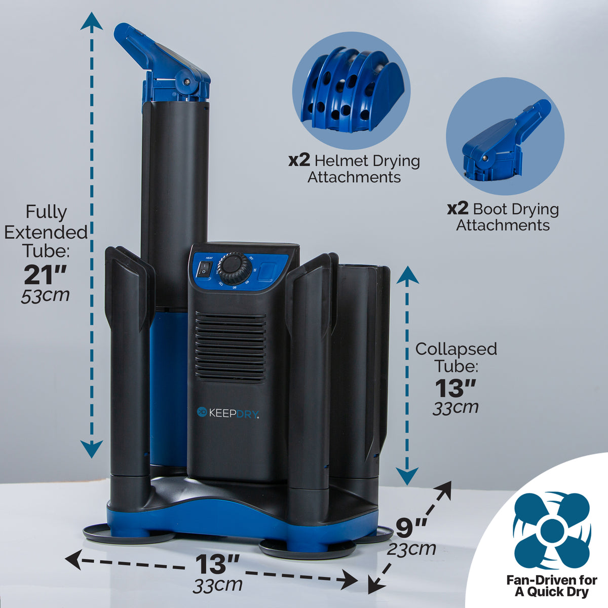 KeepDry Forced Heat Boot Dryer - Heavy Duty Boot Dryer with Heat Switch ...